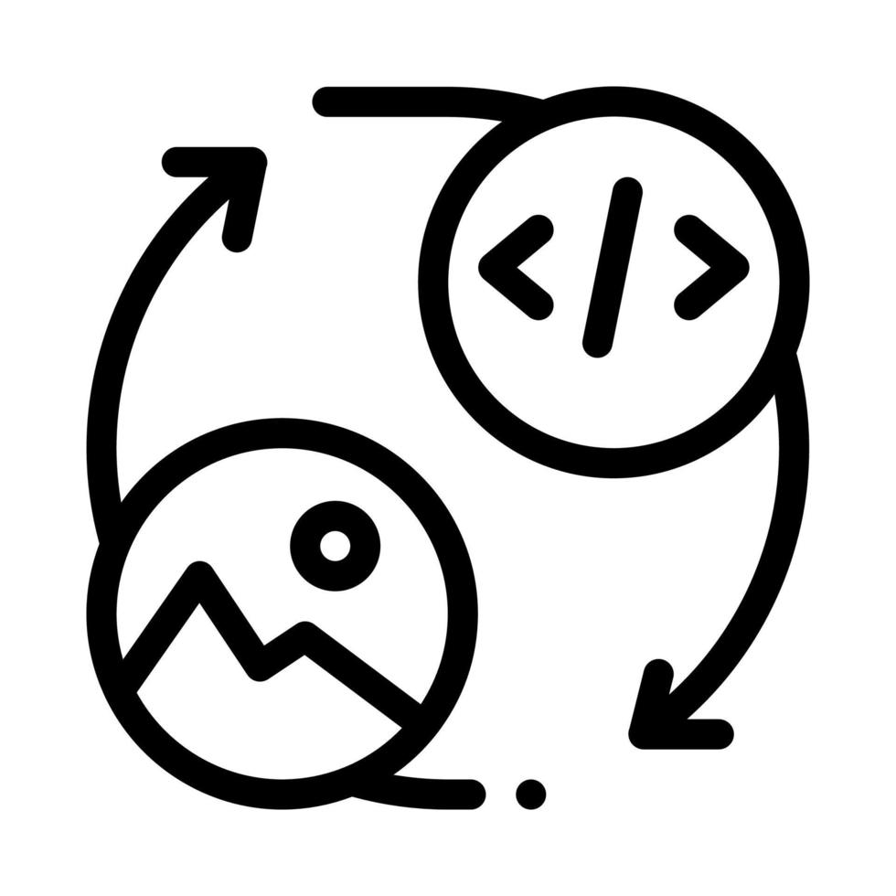 picture programming code icon vector outline illustration 17322226 ...