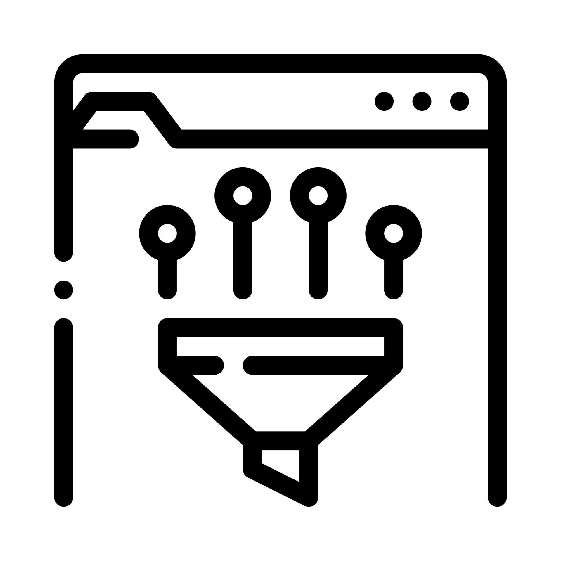 filtering data icon vector outline illustration 17322227 Vector Art at ...