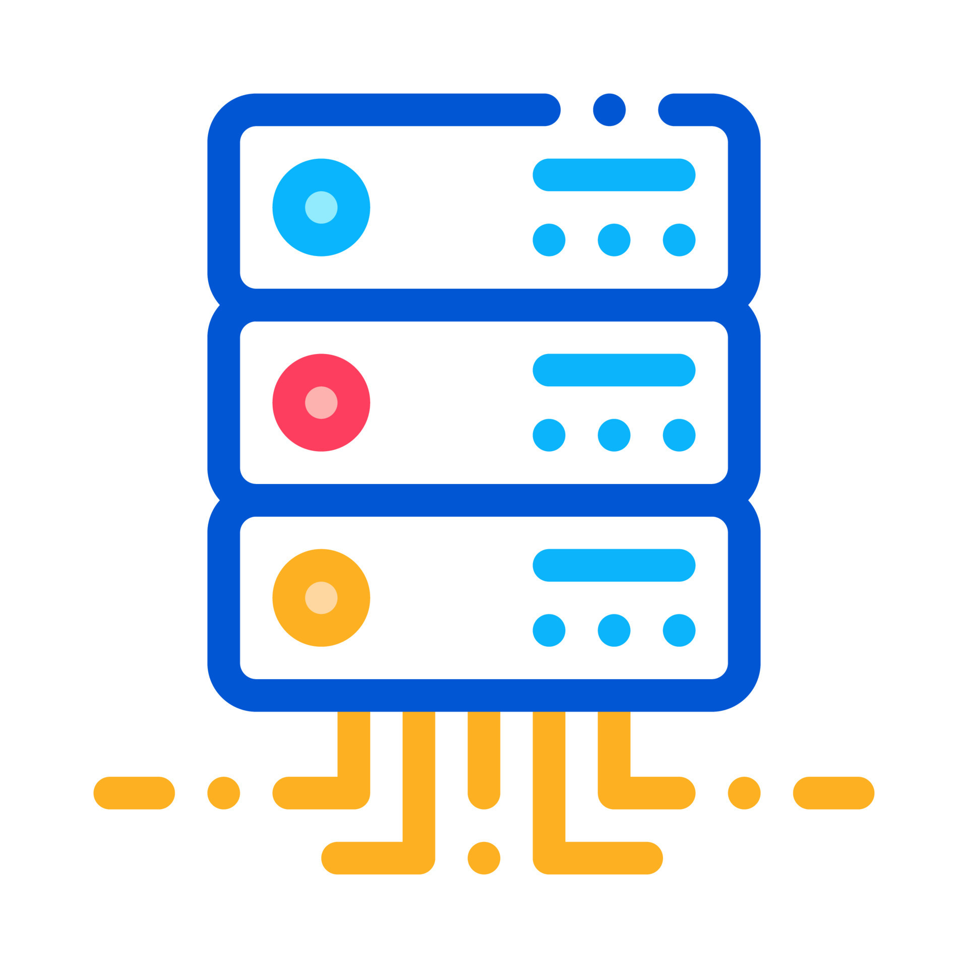 office server icon vector outline illustration 17322580 Vector Art at ...
