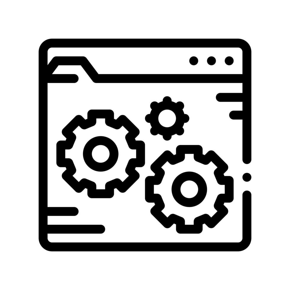 Fixing File Coding System Vector Thin Line Icon 17324602 Vector Art At Vecteezy