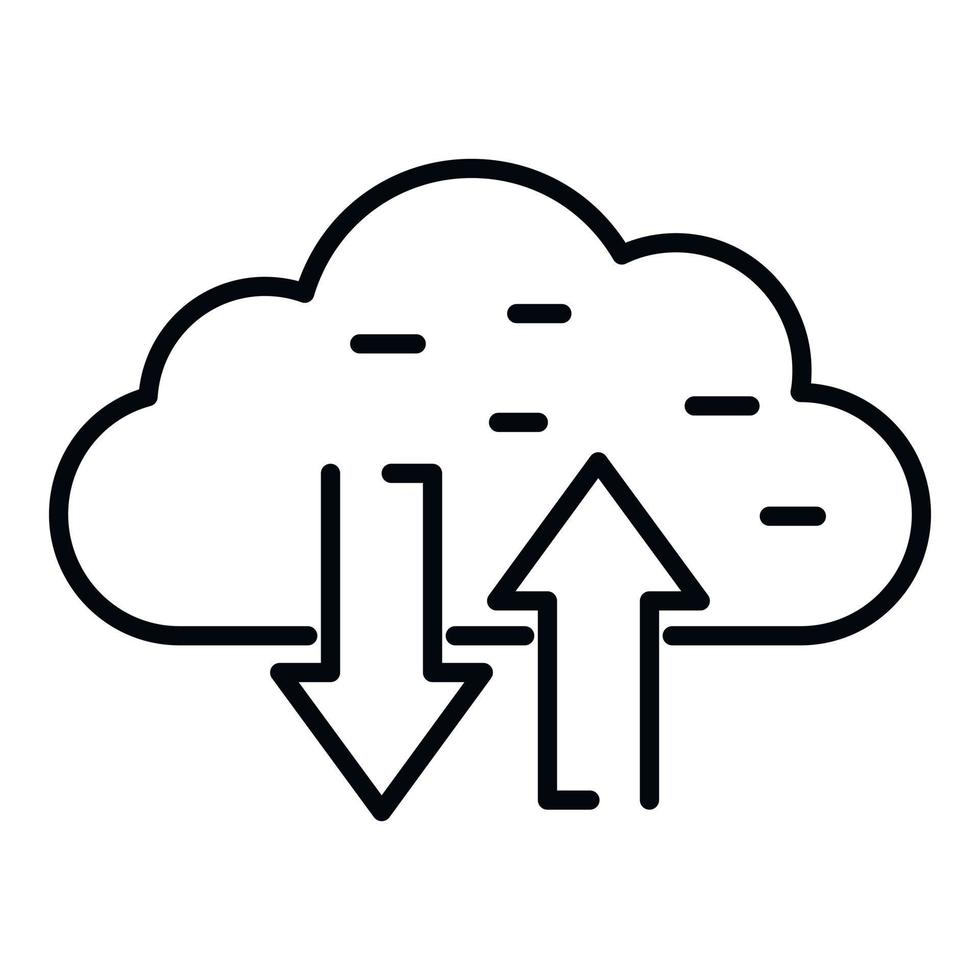 Upload data cloud icon outline vector. Computer storage 17325822 Vector ... Upload data cloud icon outline vector. Computer storage 17325822 Vector ...