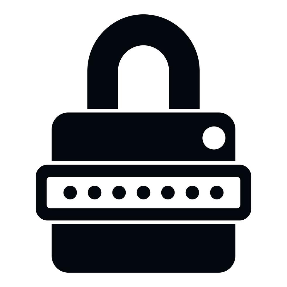 Code padlock icon simple vector. Cipher data 17326209 Vector Art at ...