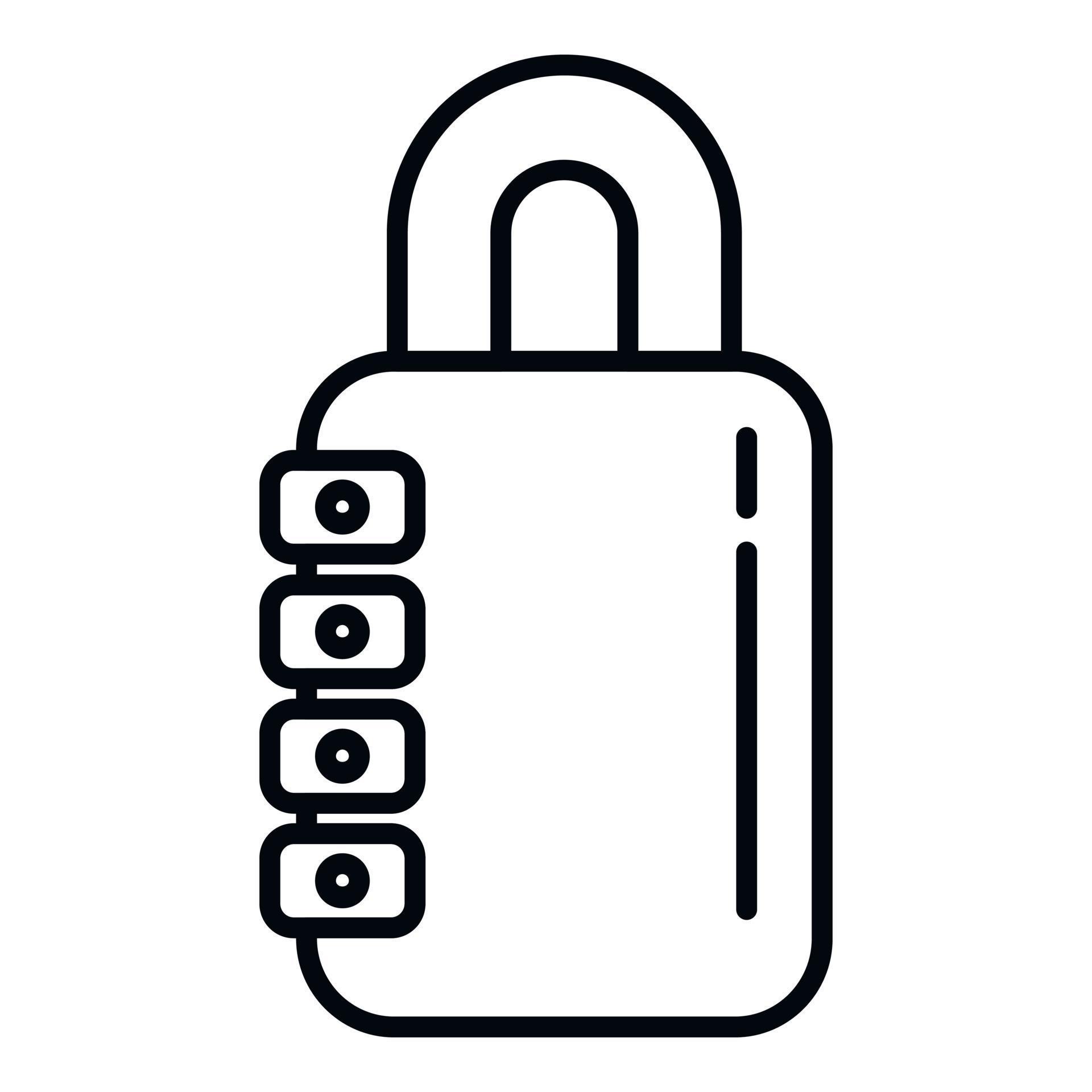 Cipher padlock icon outline vector. Data encryption 17326237 Vector Art ...