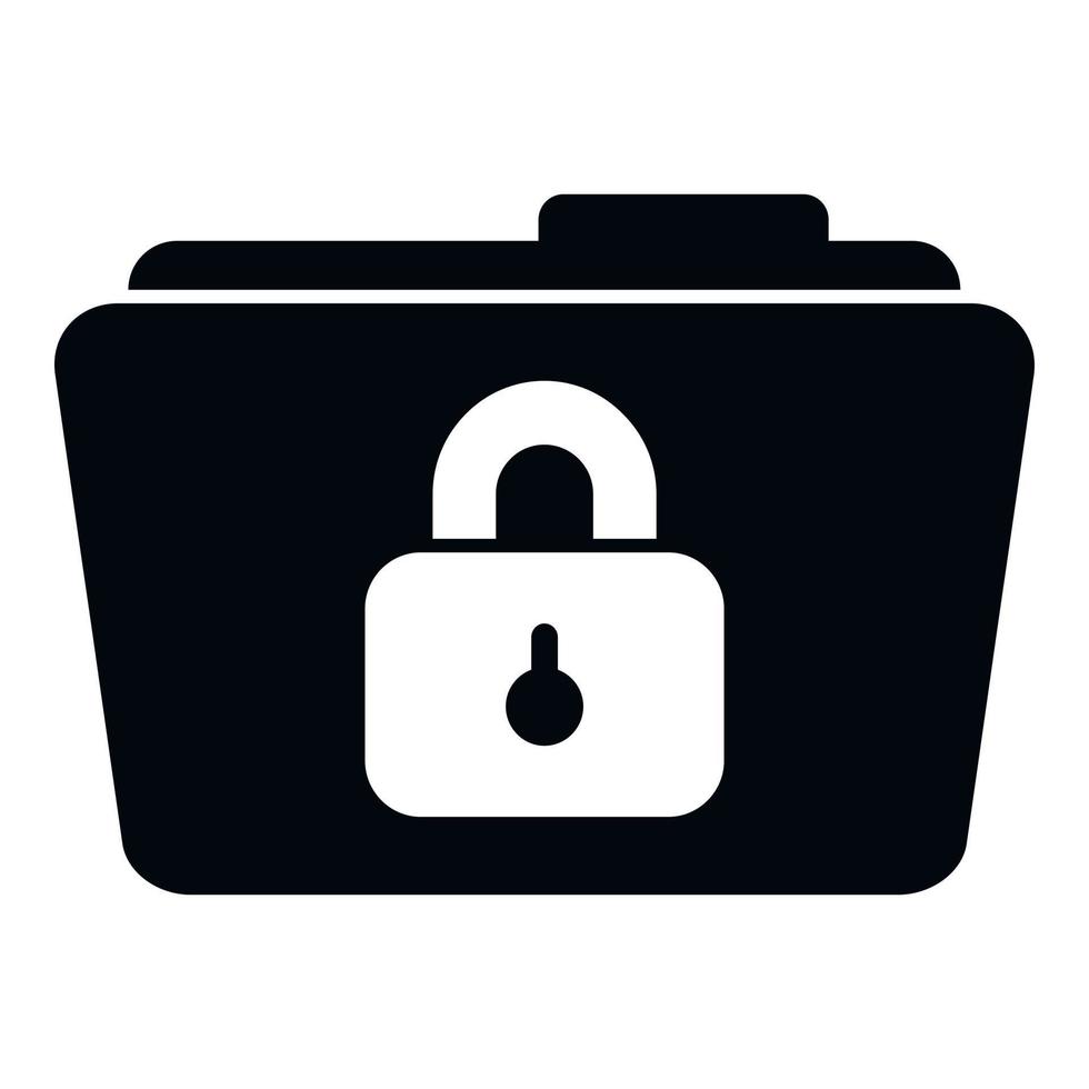 Lock Folder Icon Simple Vector Cipher Data 17326536 Vector Art At Vecteezy