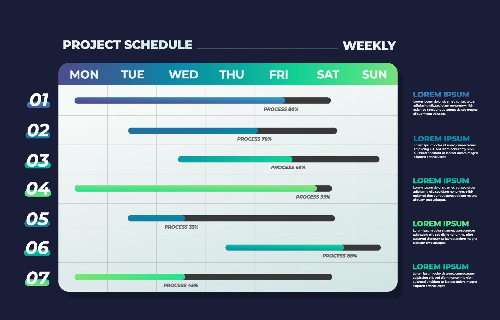 Weekly Timeline Template 17326959 Vector Art at Vecteezy Weekly Timeline Template 17326959 Vector Art at Vecteezy