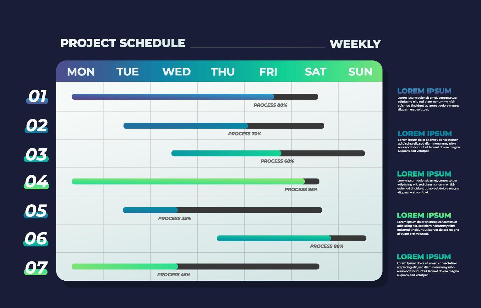 Weekly Timeline Template 17326959 Vector Art at Vecteezy Weekly Timeline Template 17326959 Vector Art at Vecteezy