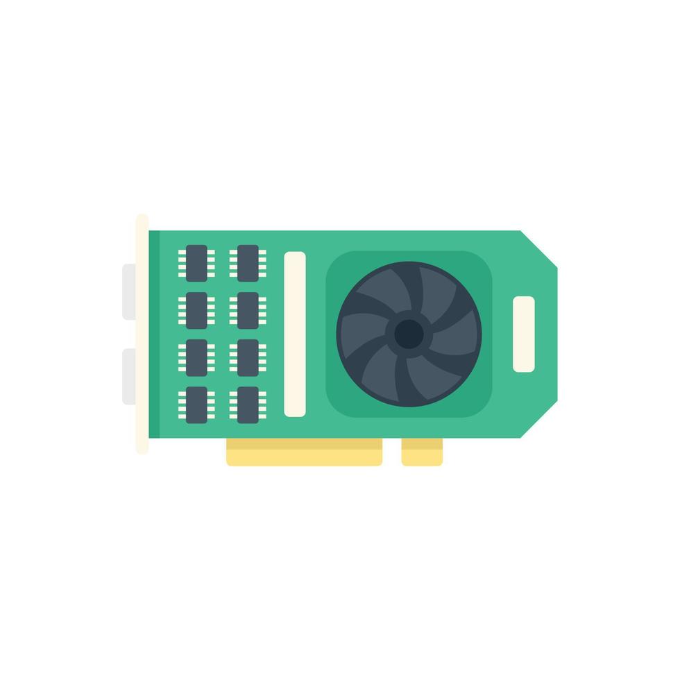 Motherboard Gpu Icon Flat Vector Computer Card 17327662 Vector Art At Vecteezy