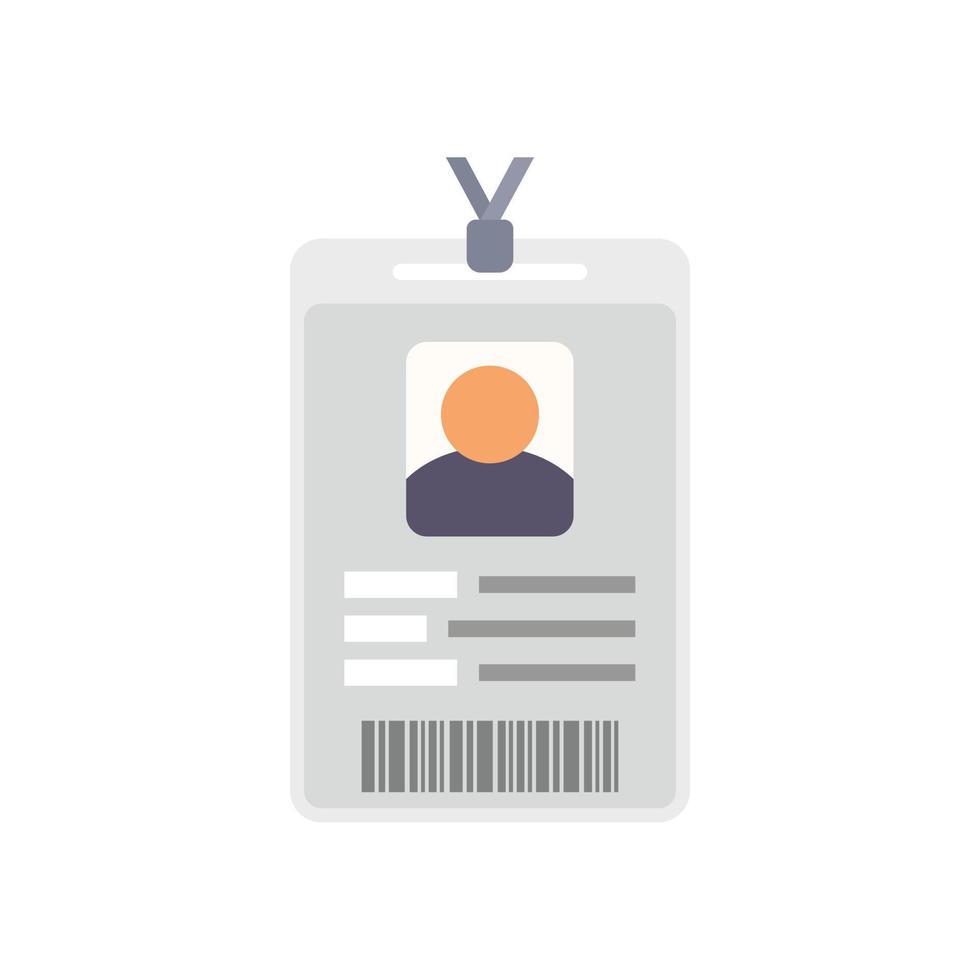 Id card template icon flat vector. Office pass 17328614 Vector Art at ... Id card template icon flat vector. Office pass 17328614 Vector Art at ...
