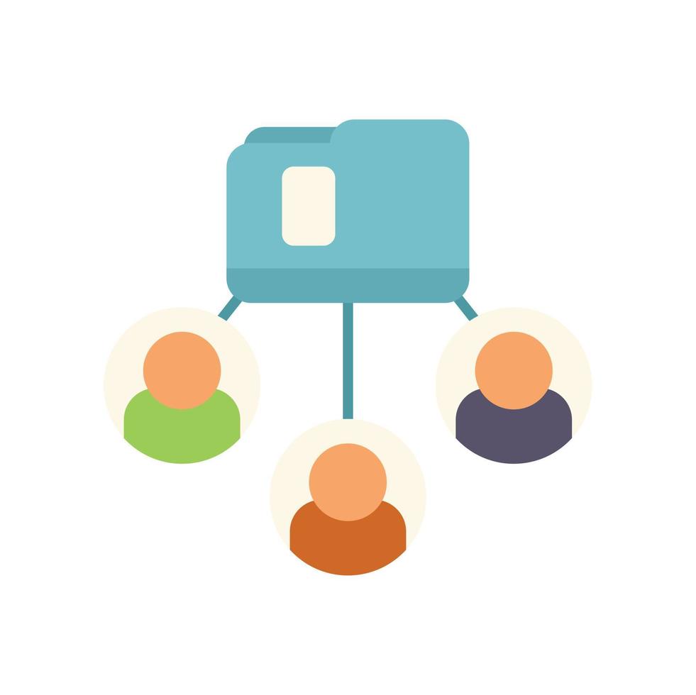 Network database icon flat vector. Platform system 17328816 Vector Art ...