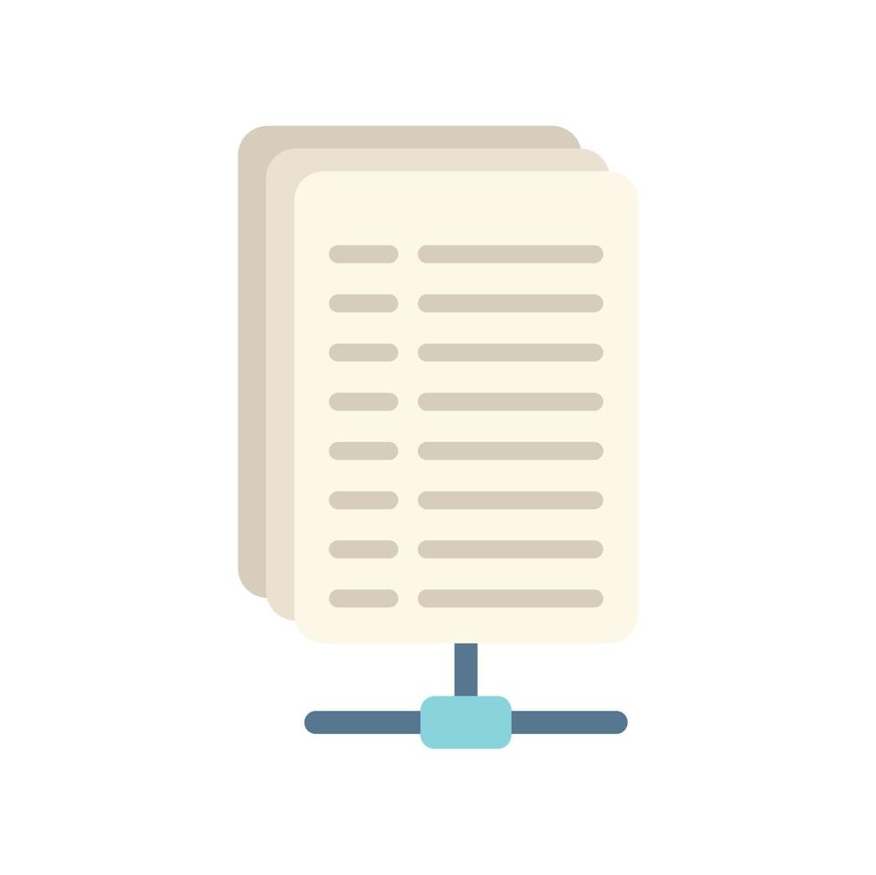 Database sheet icon flat vector. Crm data 17329057 Vector Art at Vecteezy