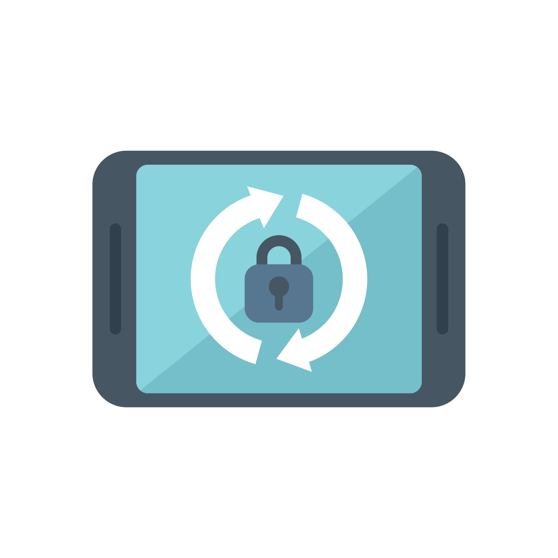 Tablet Password Recovery Icon Flat Vector Account Page 17330305 Vector