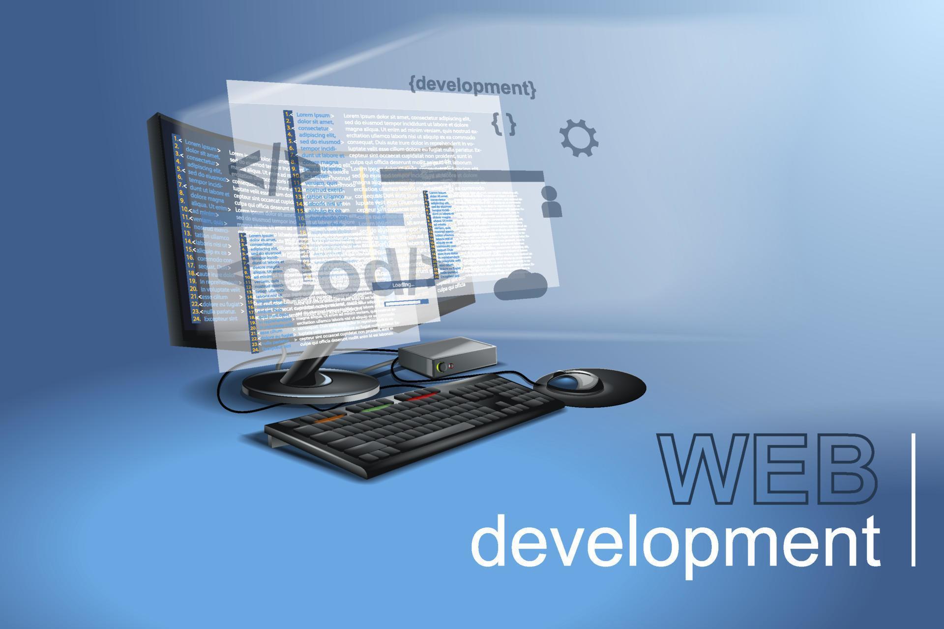 Web development of applications and programs for working online and not ...