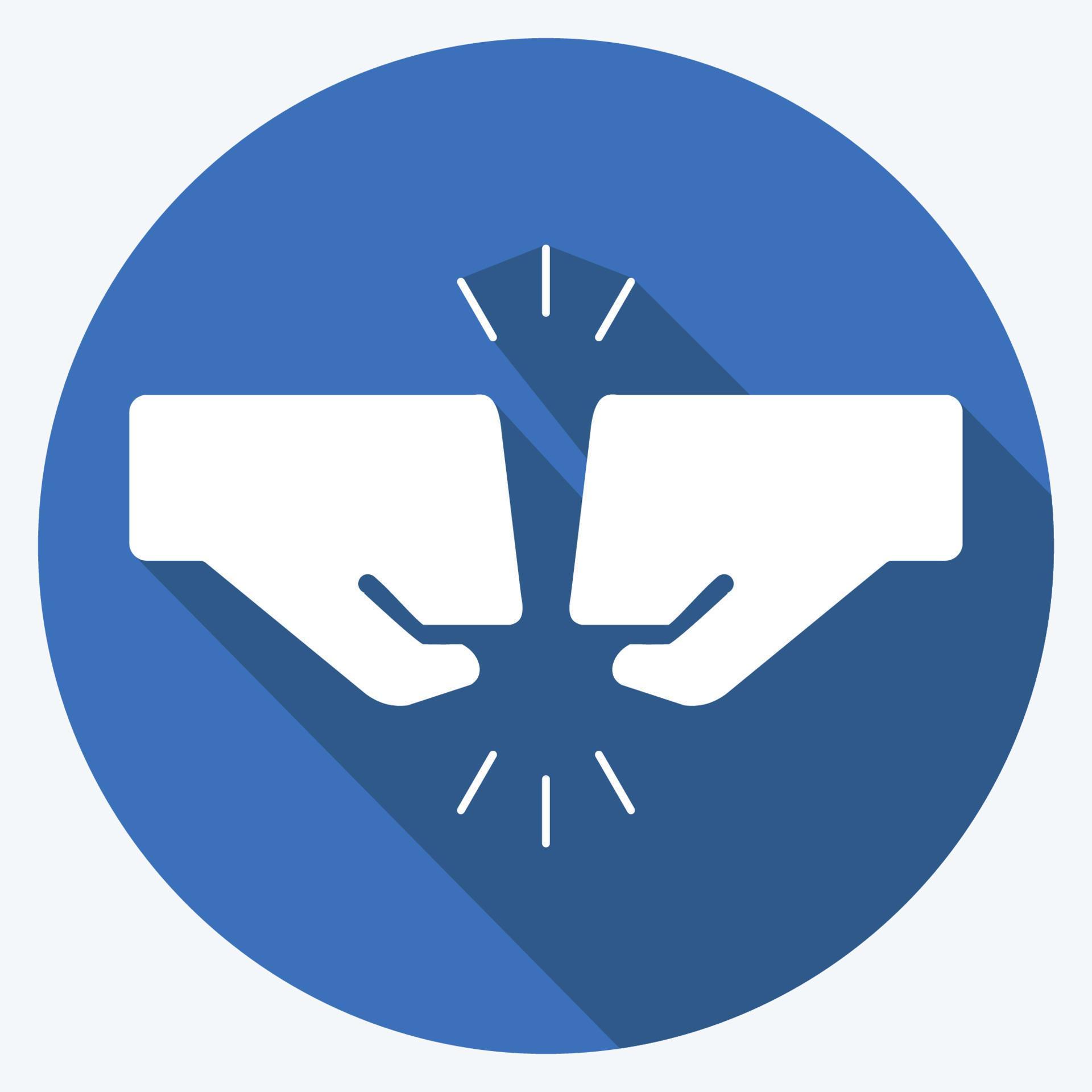 Icon Greeting Related To Psychological Symbol Long Shadow Style