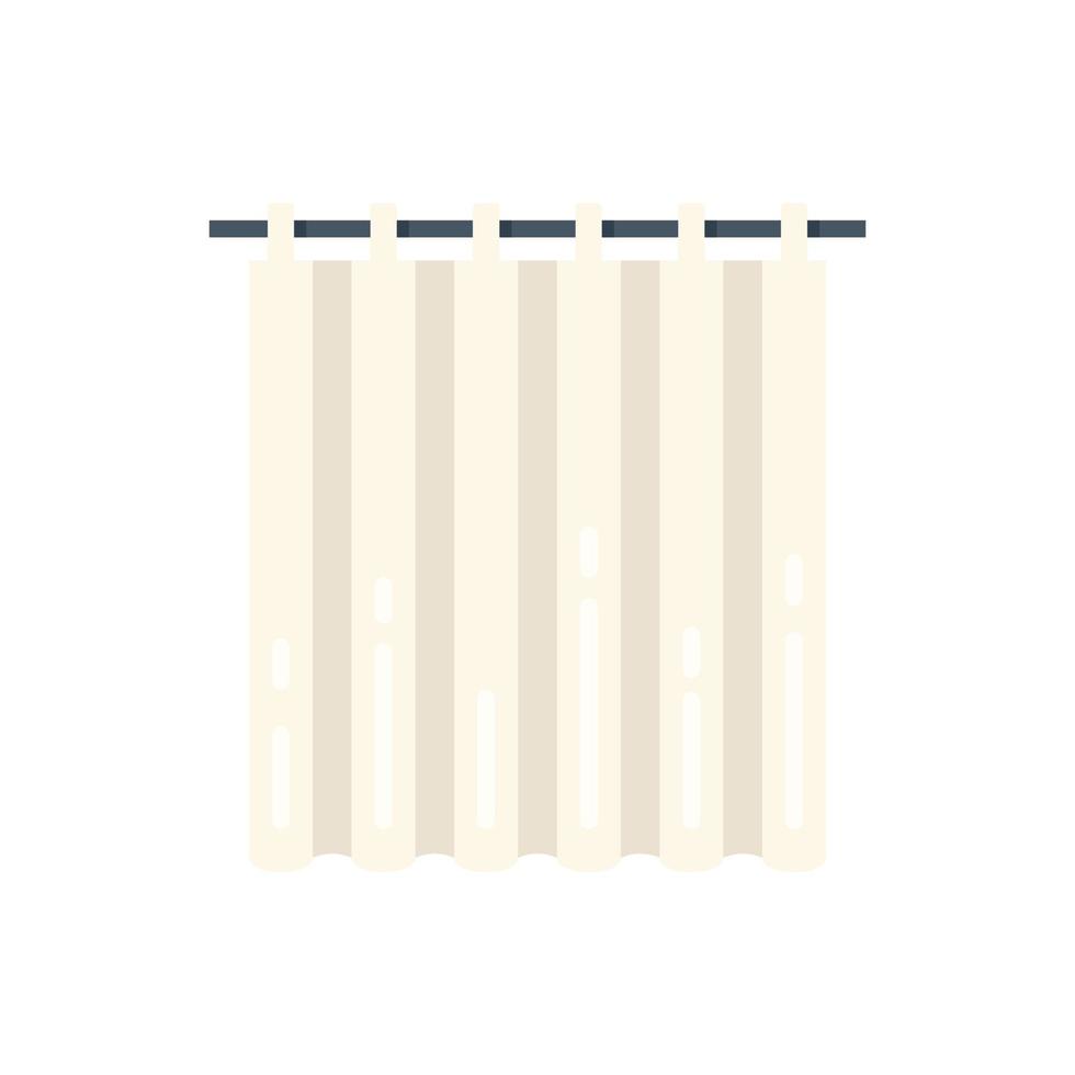 Old Shower Curtain Icon Flat Vector Bathroom Tub 17334535 Vector Art