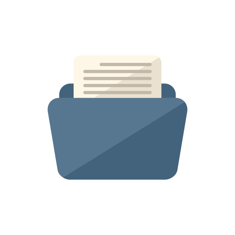 Folder message icon flat vector. Note article 17335806 Vector Art at ...