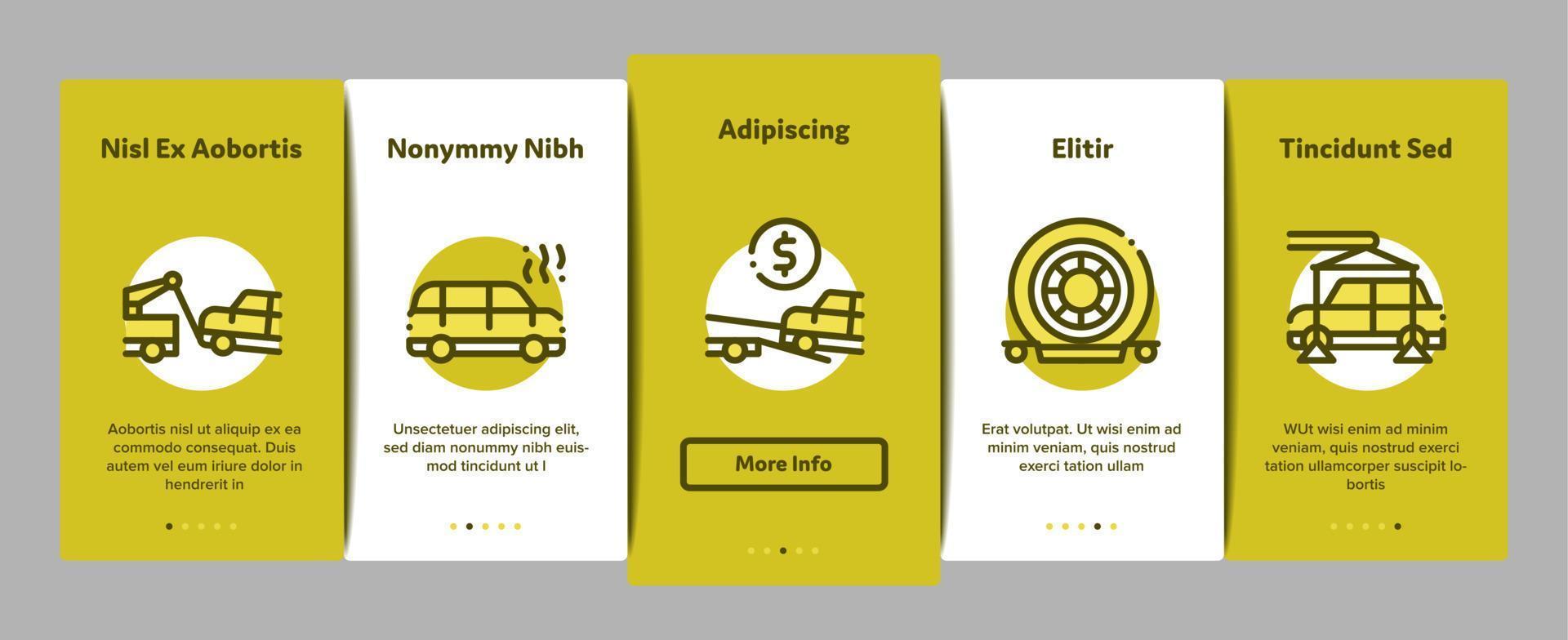Tow Truck Transport Onboarding Elements Icons Set Vector 17335942 ... Tow Truck Transport Onboarding Elements Icons Set Vector 17335942 ...