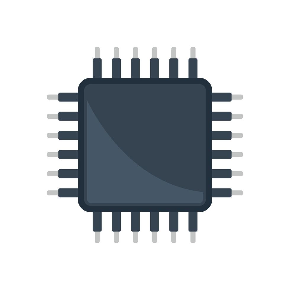 Science Cpu Icon Flat Vector Circuit Chip 17336551 Vector Art At Vecteezy