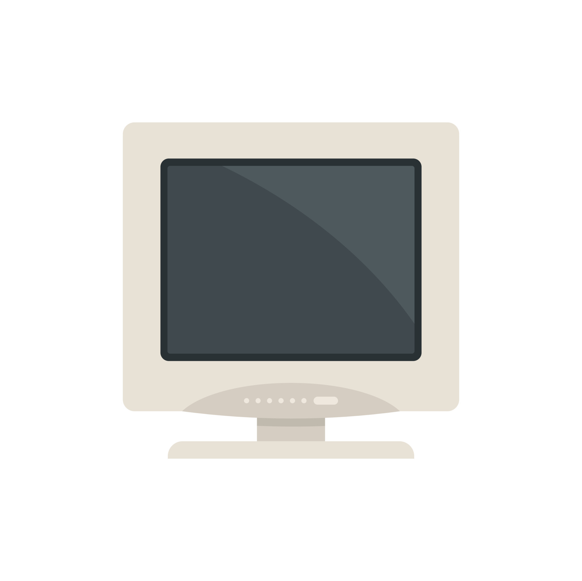 Monitor Technology Icon Flat Vector Computer Screen 17336613 Vector