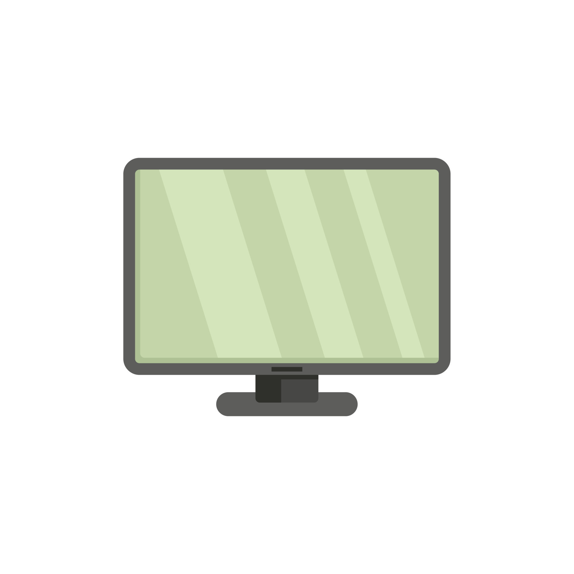 Digital Monitor Icon Flat Vector Computer Display 17336654 Vector Art