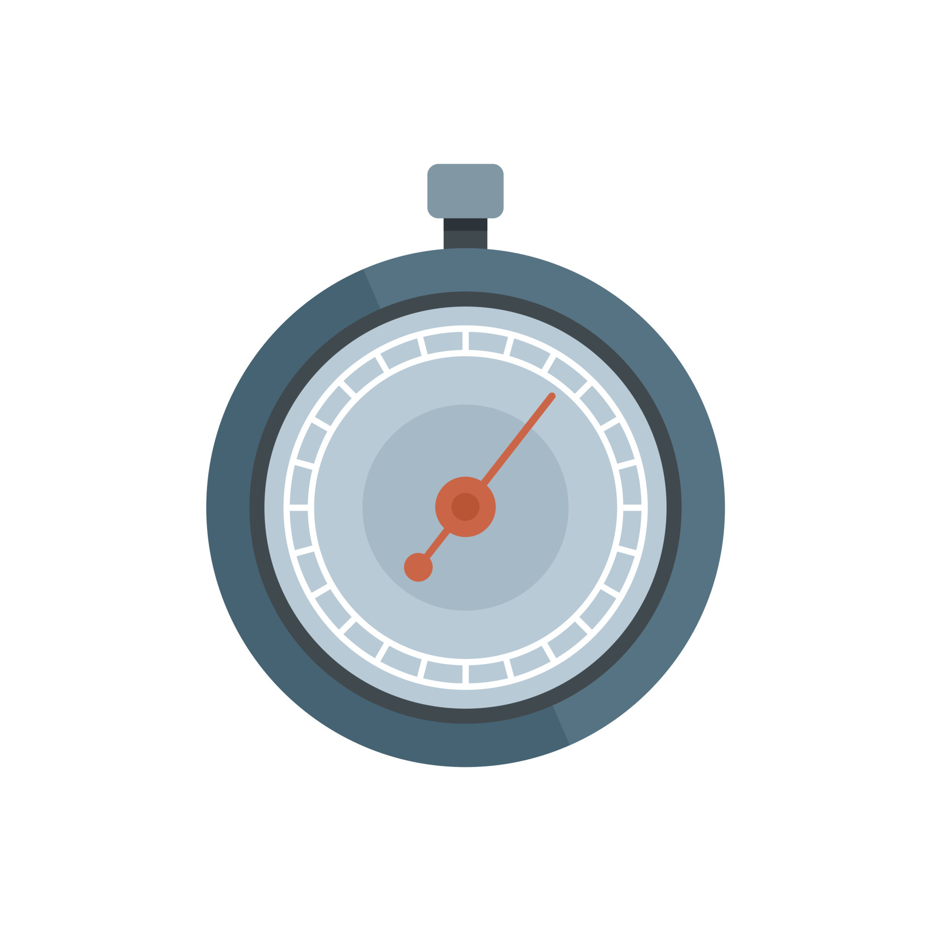 Button Stopwatch Icon Flat Vector Stop Timer 17336808 Vector Art At