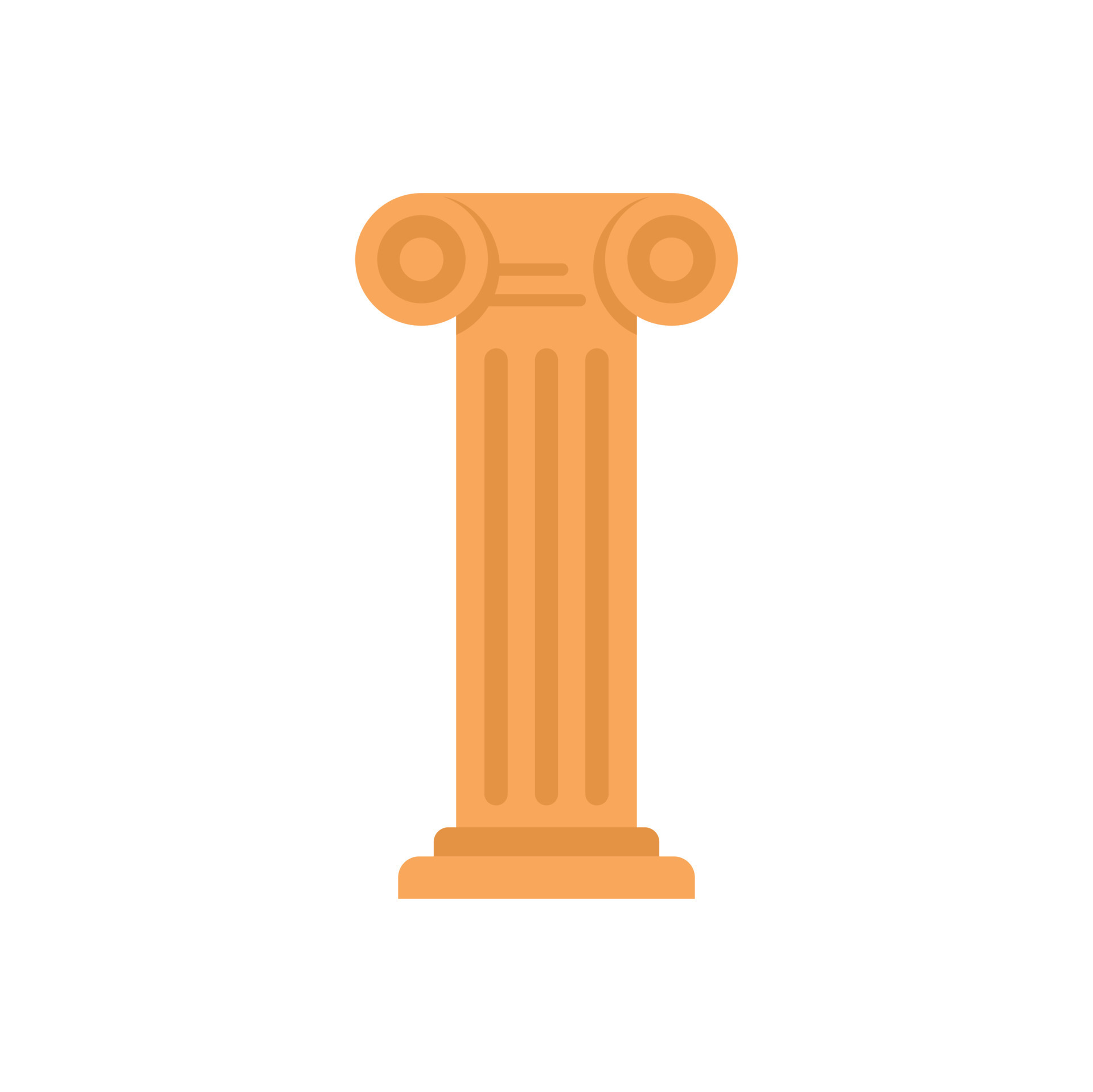Greek column icon flat vector. Roman pillar 17337129 Vector Art at Vecteezy