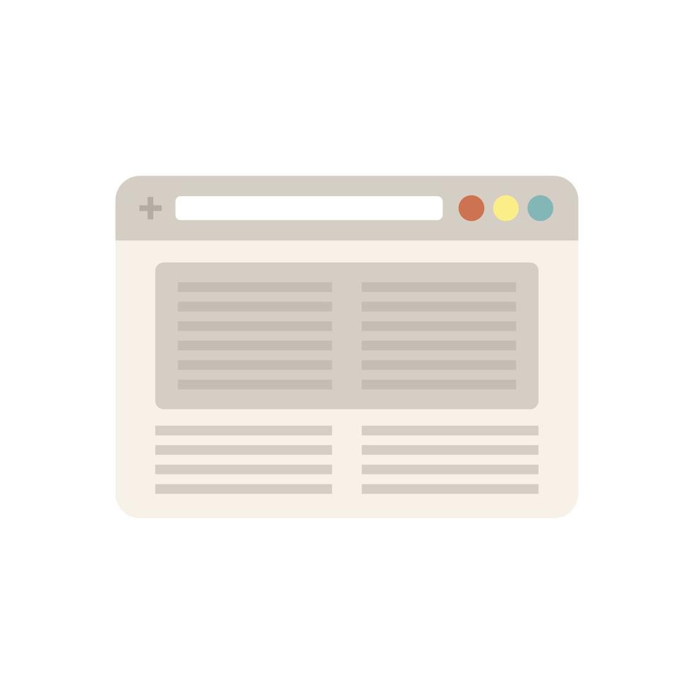 Browser blank icon flat vector. Computer window 17337461 Vector Art at Vecteezy