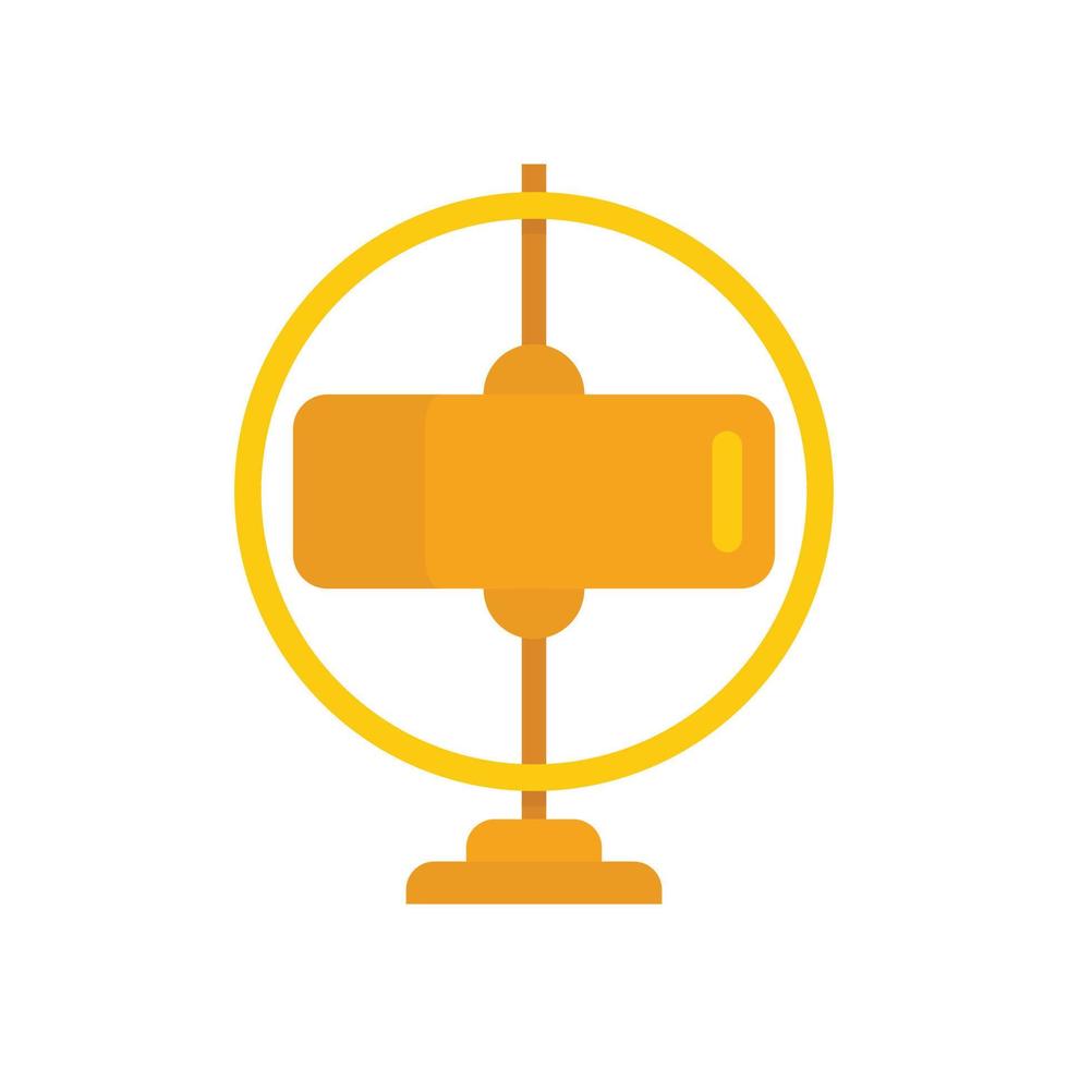 Gyroscope Stand Icon Flat Vector Sensor Momentum 17338092 Vector Art