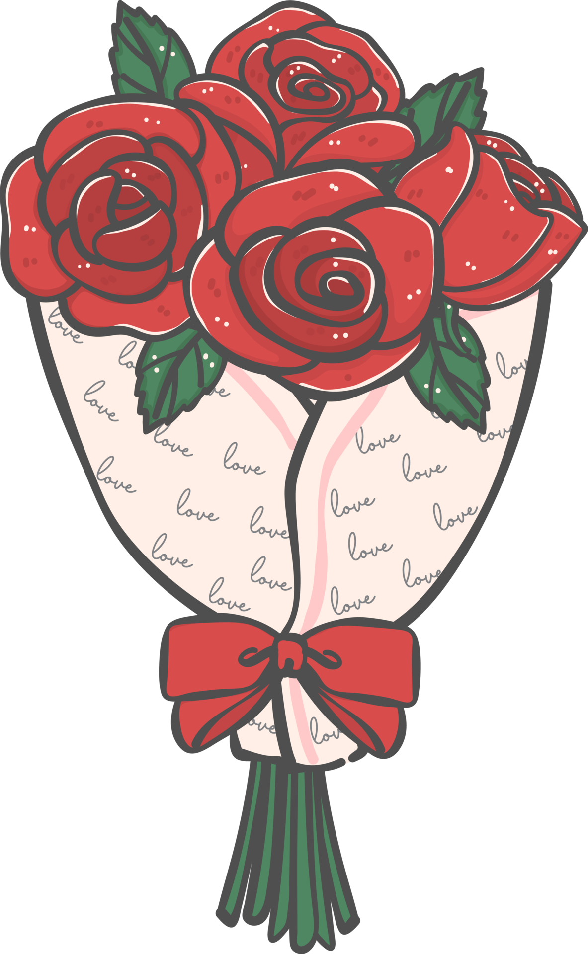 Cute Cartoon Roses