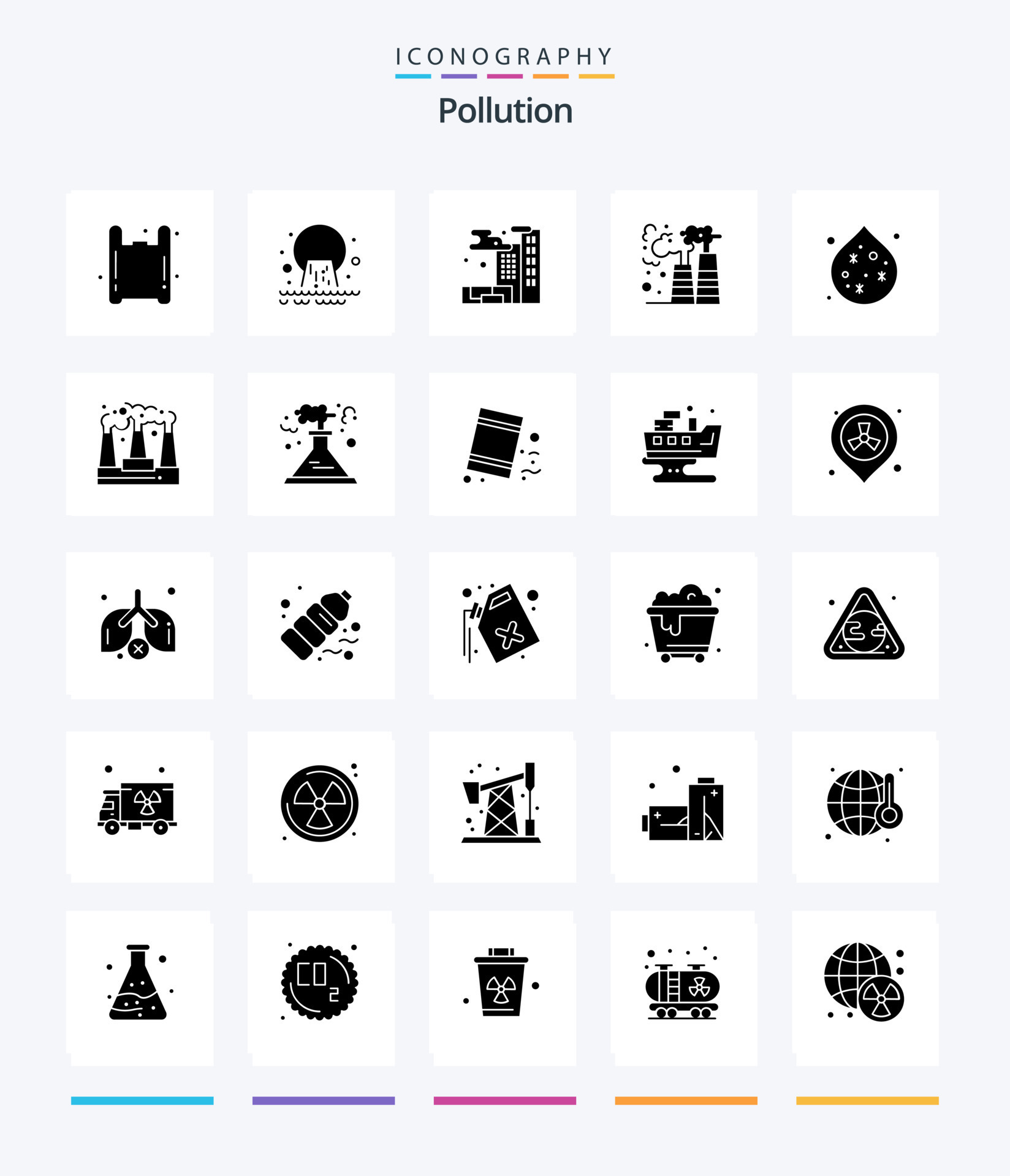 Creative Pollution 25 Glyph Solid Black icon pack Such As waste. waste ... Creative Pollution 25 Glyph Solid Black icon pack Such As waste. waste ...