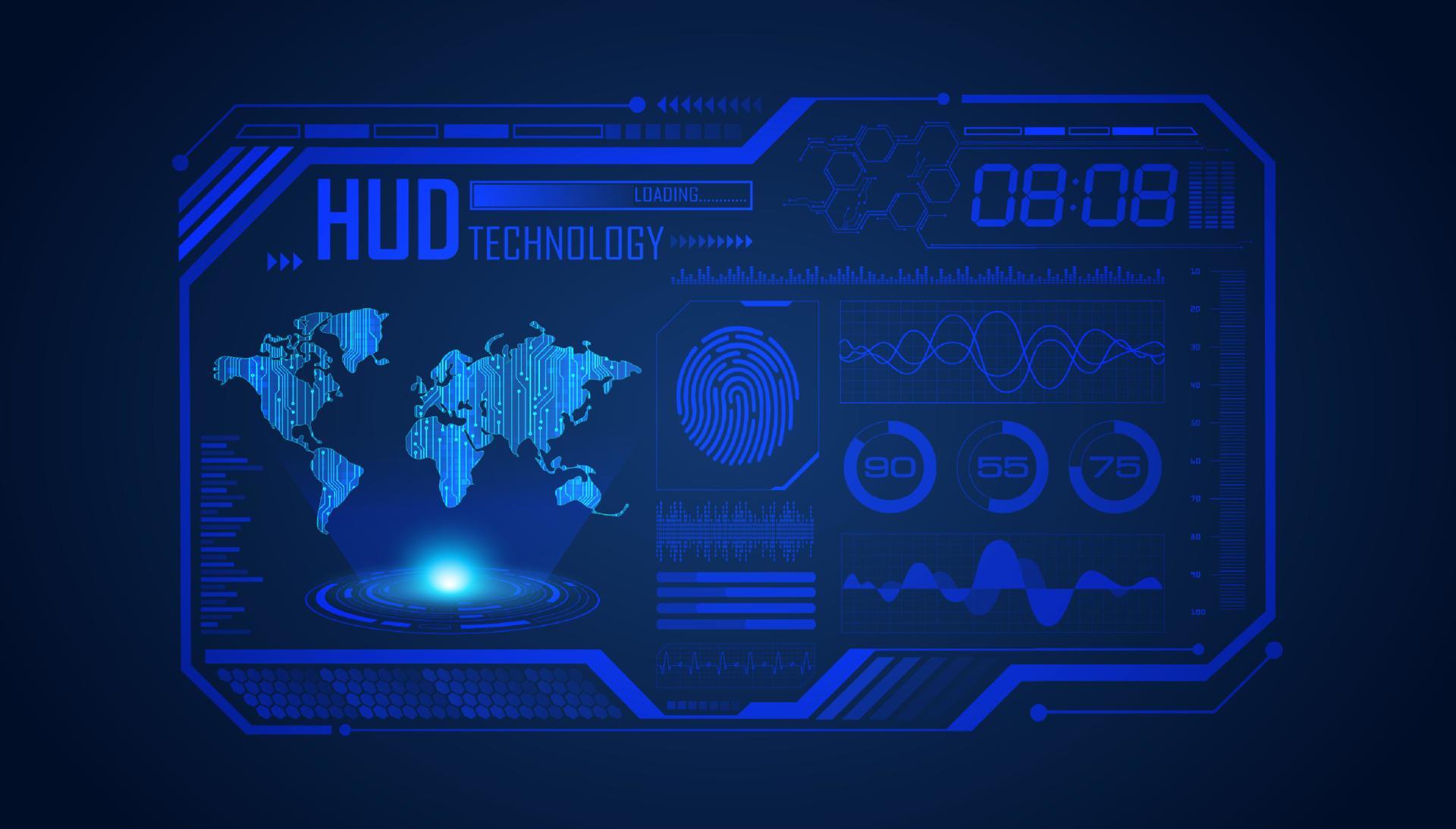 Modern HUD Technology Screen Background 17347007 Vector Art at Vecteezy