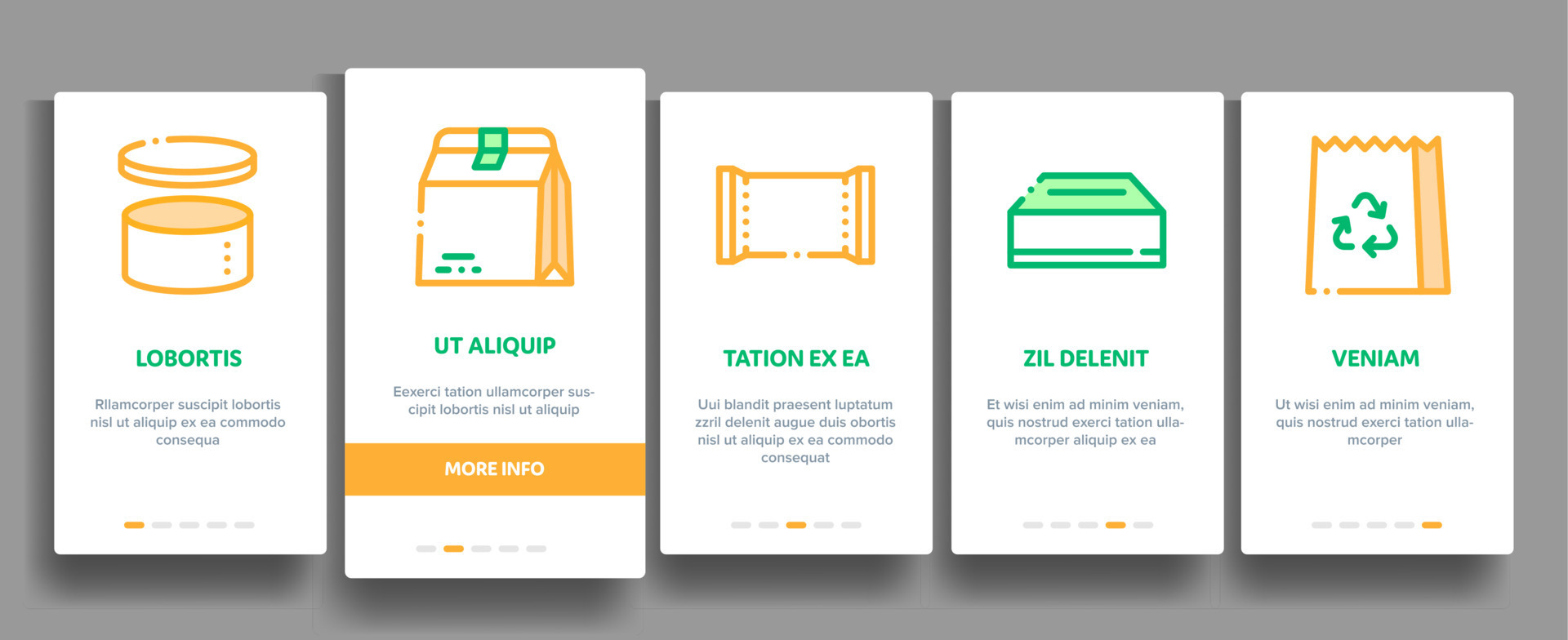 Packaging Elements Vector Onboarding 17348724 Vector Art At Vecteezy