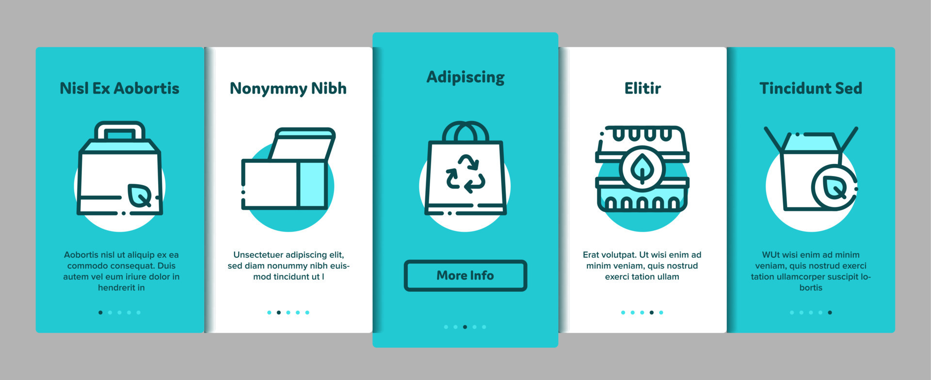 Packaging Elements Vector Onboarding 17348905 Vector Art At Vecteezy