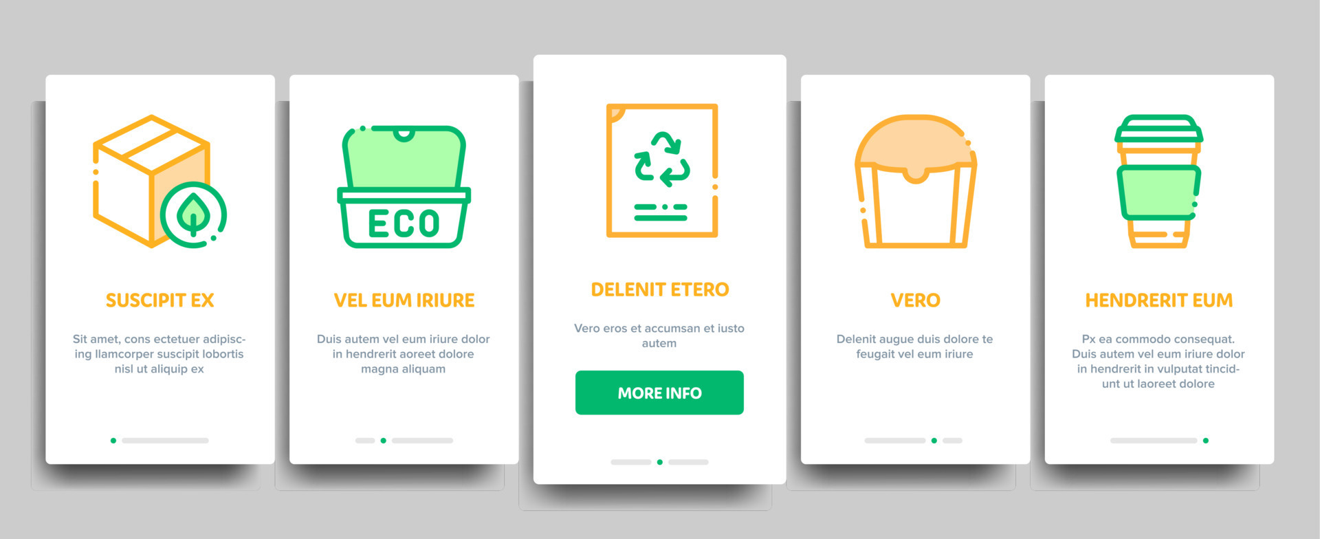Packaging Elements Vector Onboarding 17348919 Vector Art At Vecteezy