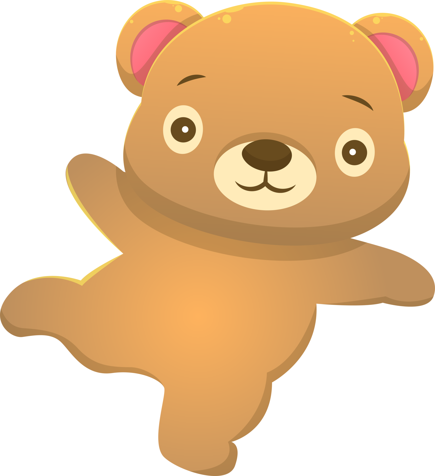 Cute Bear Cartoon 17349570 Png
