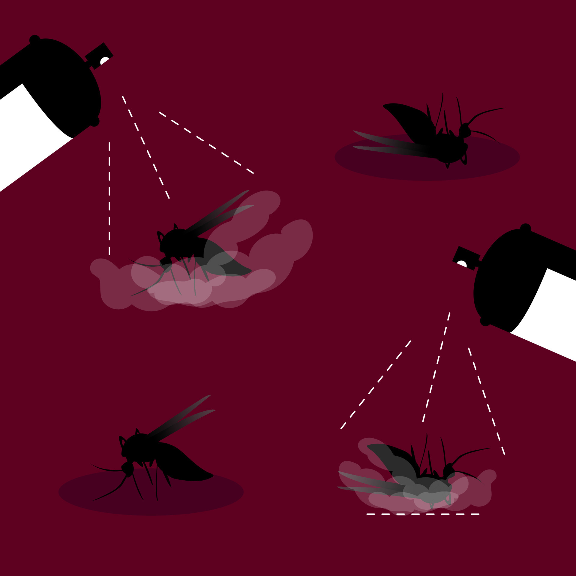 Mosquitoes Dying With Insecticide 17349767 Vector Art At Vecteezy