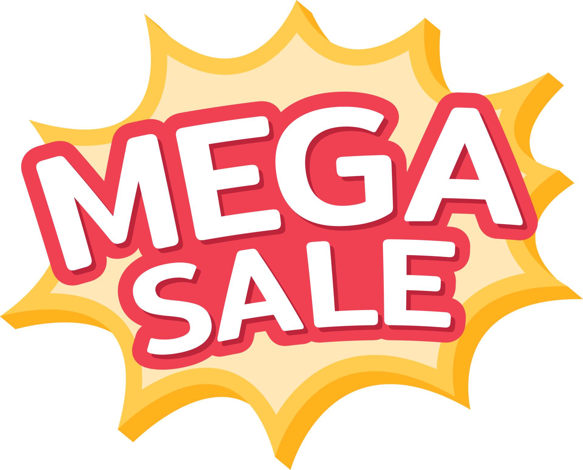 Mega Sale Label Promotion Discount Banner Templates 17349930 Png
