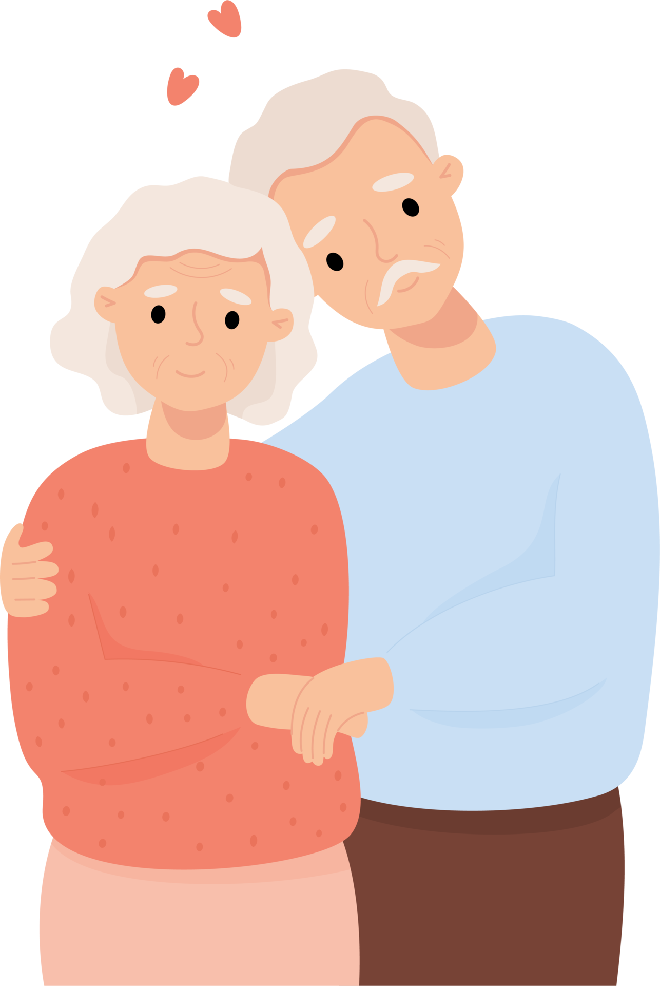 Old Aged Man Hugging An Woman 17350245 Png