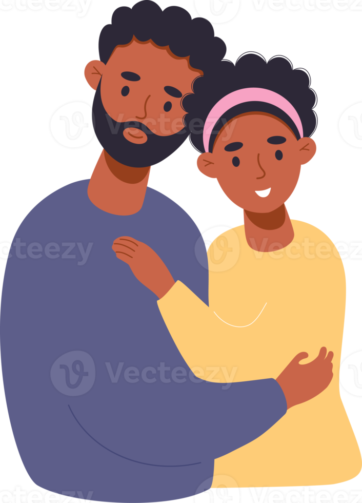Happy Dark Girl And Guy 17350249 Png