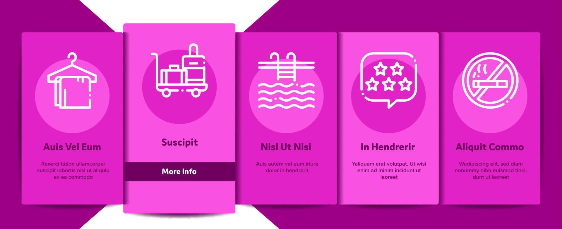 Collection Hostel Elements Vector Onboarding 17350554 Vector Art At