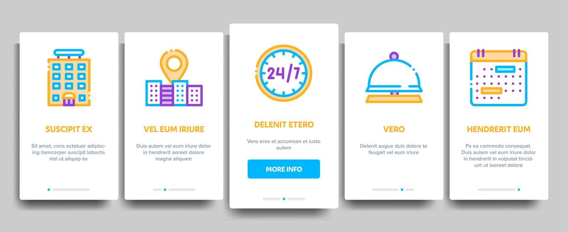 Collection Hostel Elements Vector Onboarding 17350557 Vector Art At
