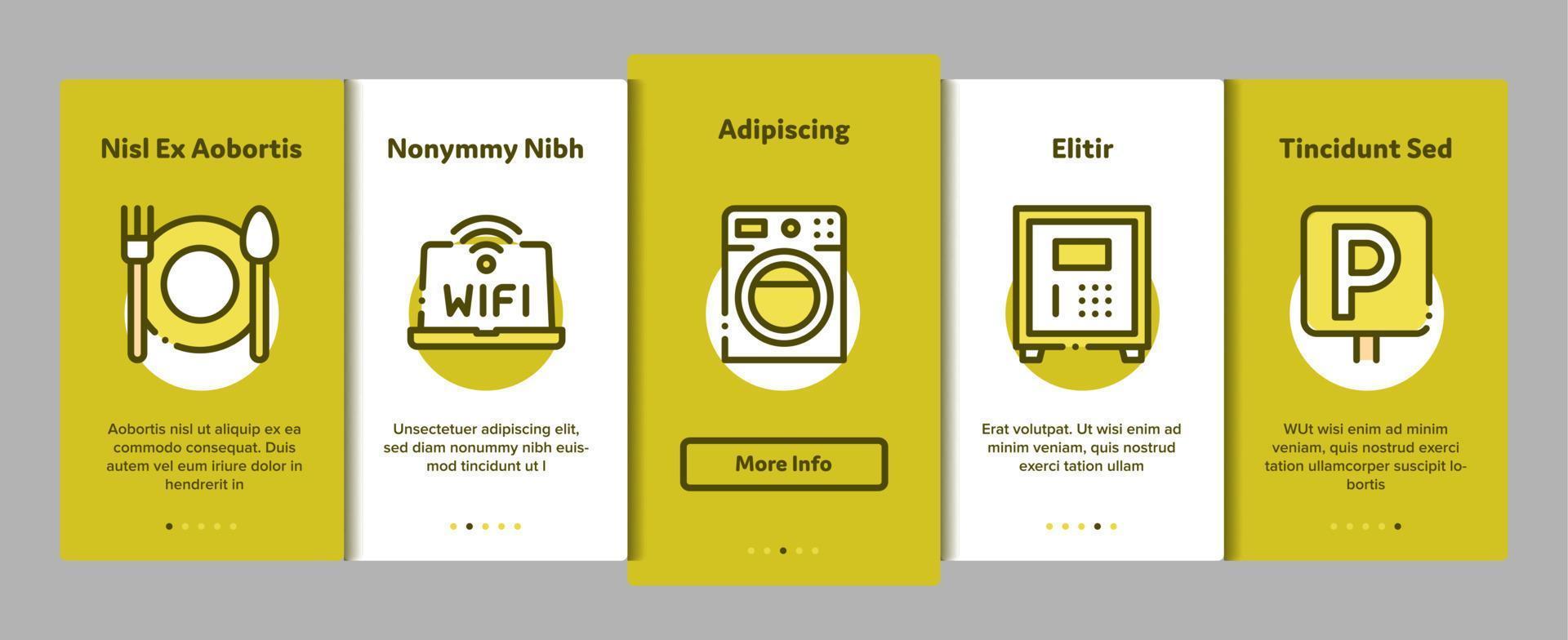 Collection Hostel Elements Vector Onboarding 17350562 Vector Art At