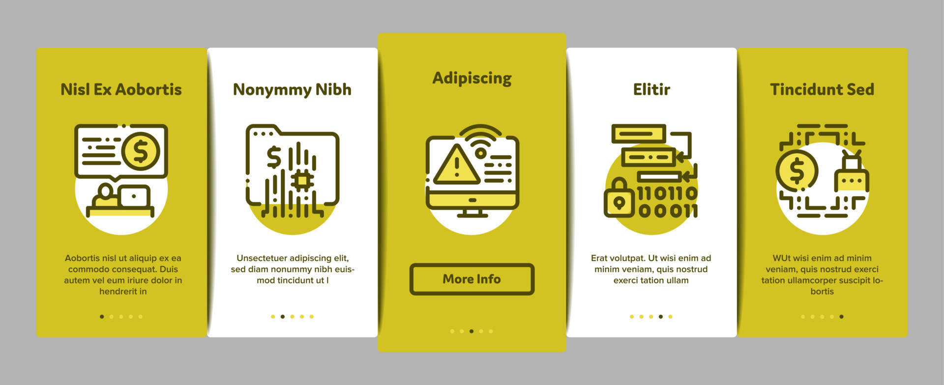 Pentesting Software Onboarding Elements Icons Set Vector 17350608 Vector Art At Vecteezy