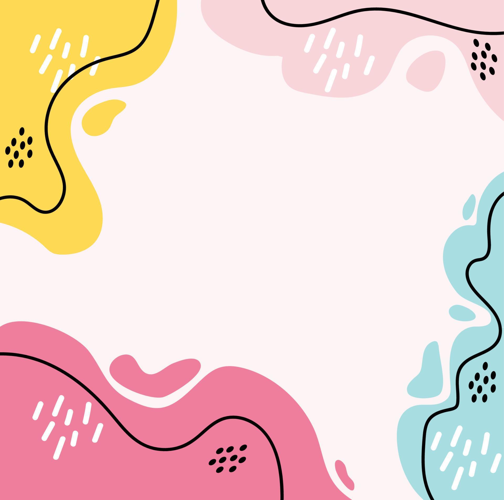 Abstract Shape Hand Drawn pastel colors Background 17351906 Vector Art ...