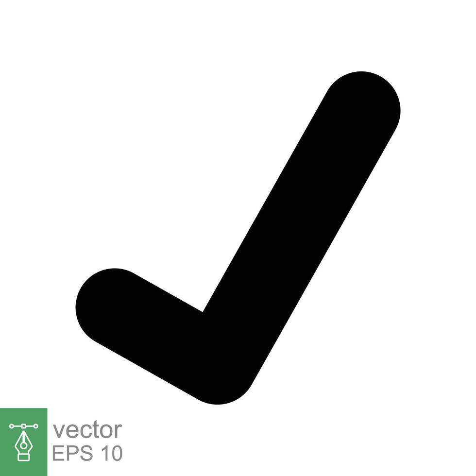 icono de marca de verificación. estilo plano sencillo. signo de marca, marca de verificación ...