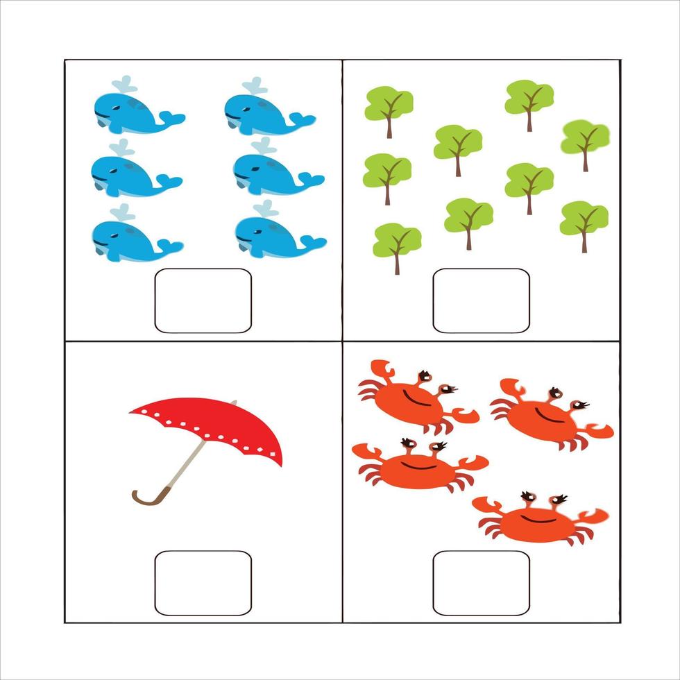 Counting Game for Preschool Children. Educational mathematical game ...