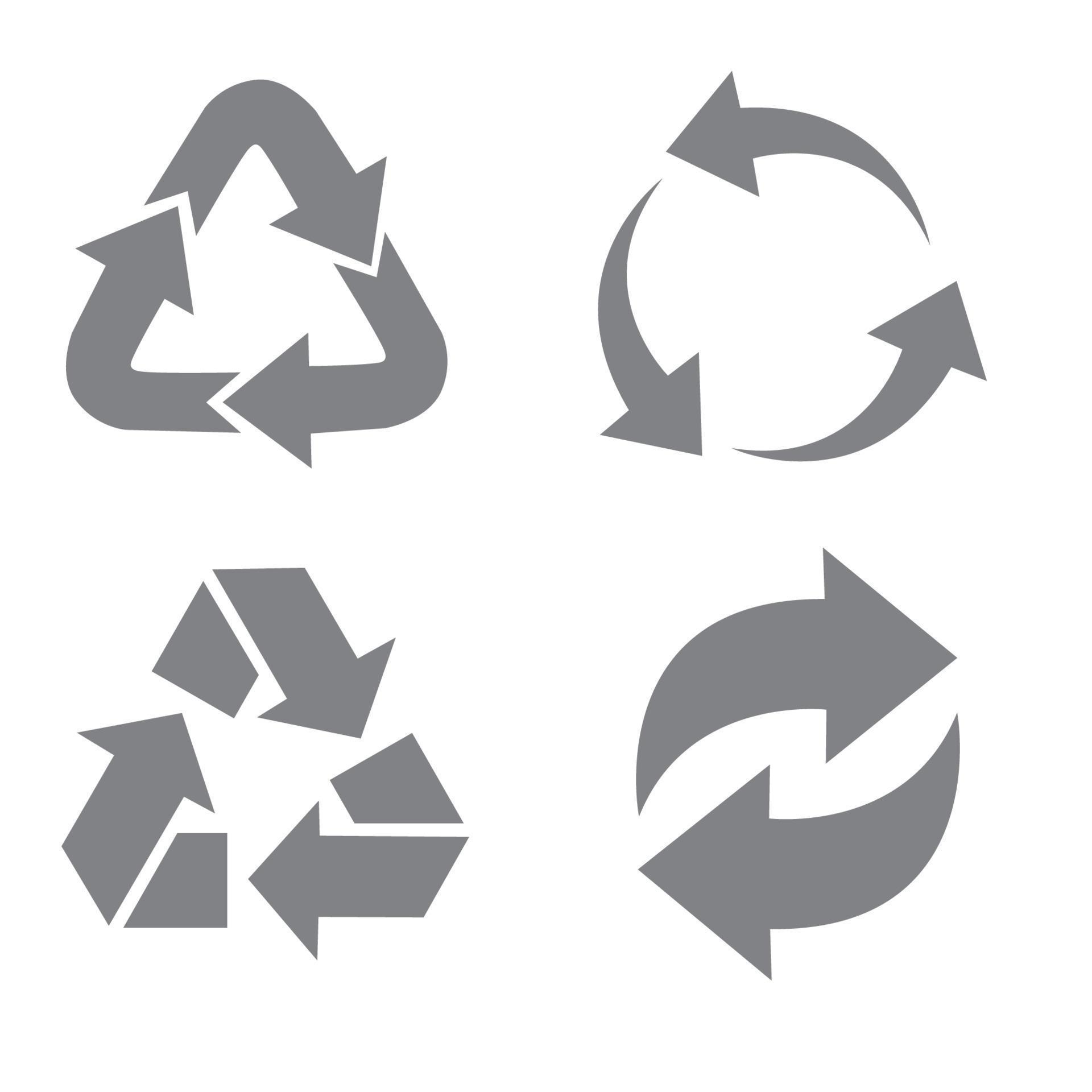 Set of vector universal recycling symbols. 17352602 Vector Art at Vecteezy