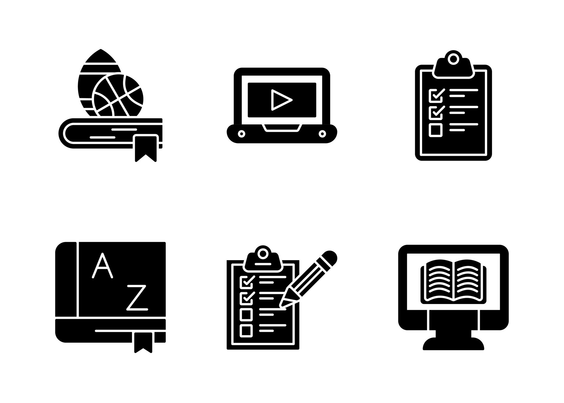 Learning Vector Icon Set 17358125 Vector Art at Vecteezy