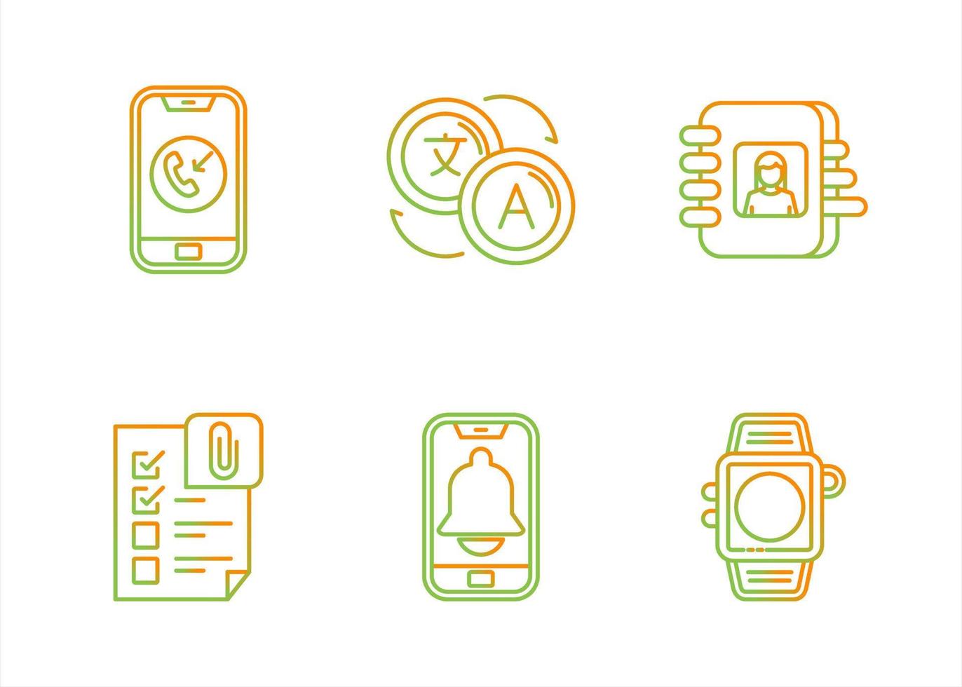 Unique Line Gradient Icon Set 17358406 Vector Art at Vecteezy