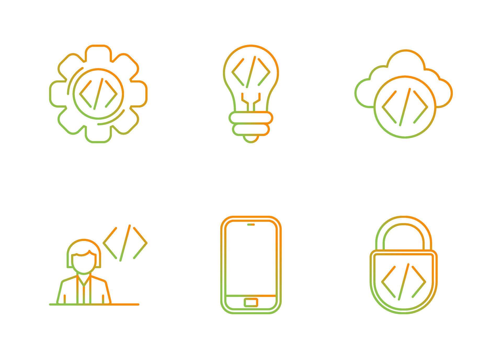 Coding Vector Icon Set 17358458 Vector Art at Vecteezy