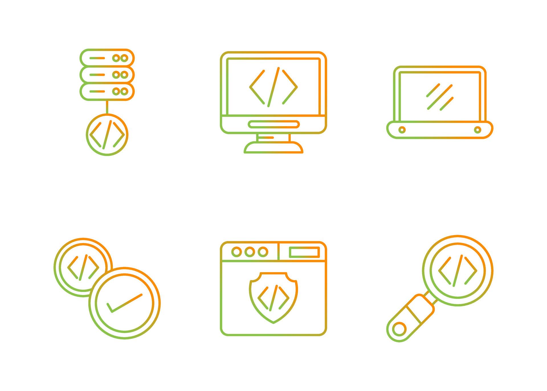 Coding Vector Icon Set 17358502 Vector Art at Vecteezy